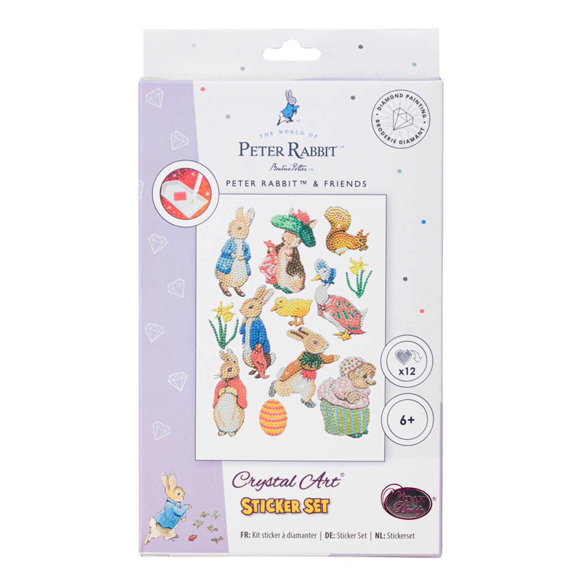 CRAFT BUDDY PETER RABBIT CRYSTAL ART STICKER SET » Birch Wholesale
