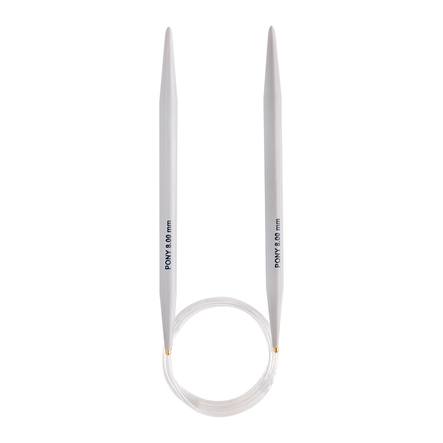 PONY CIRCULAR NEEDLES 80CM X 8MM PLASTIC » Birch Wholesale